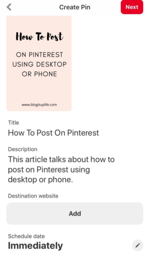 How To Post On Pinterest Using Computer Or Phone - BlogItUplife