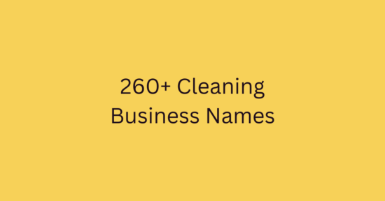 260+ Cleaning Business Names - BlogItUplife