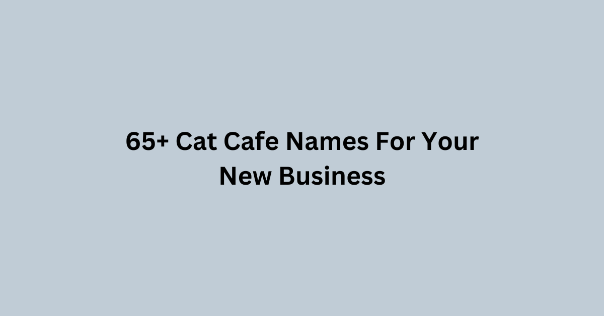 65+ Cat Cafe Names For Your New Business - BlogItUplife