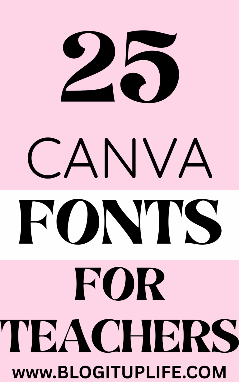 25 Canva Fonts For Teachers - BlogItUplife