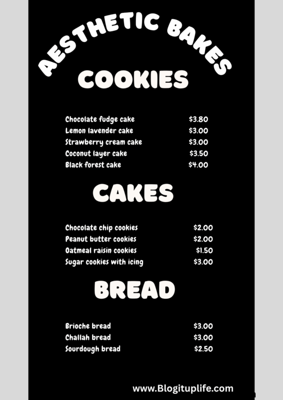 15 Home Bakery Menu Ideas - BlogItUplife